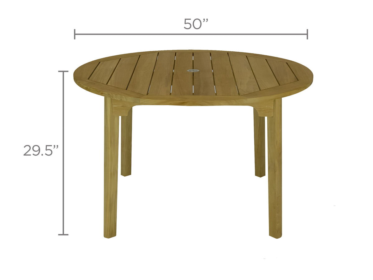 Admiral 50" Round Dining Table – Porch & Patio