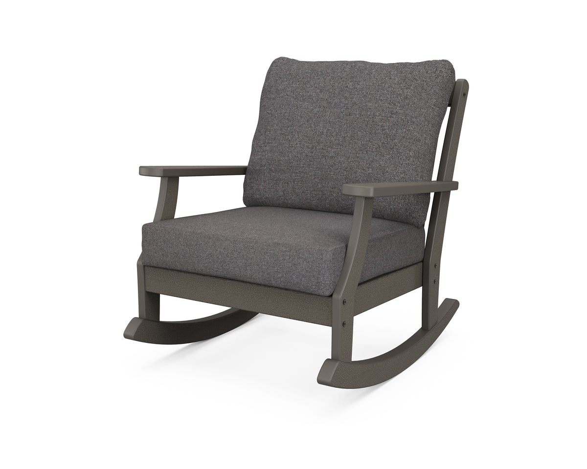 Braxton Deep Seating Rocking Chair Vintage Finish | Porch and Patio ...